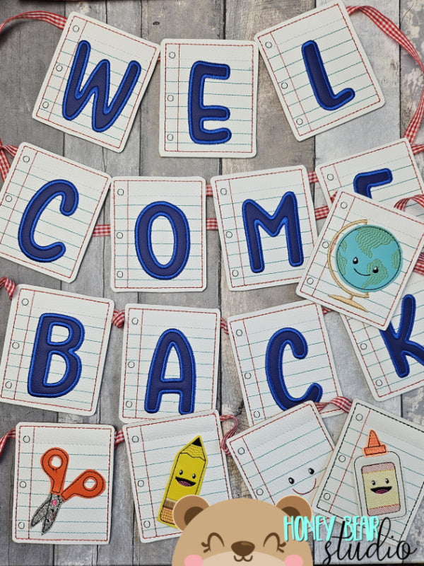 HUGE SET SPECIAL DEAL Notebook Paper and Supplies Banner Set 4x4 DIGIT ...