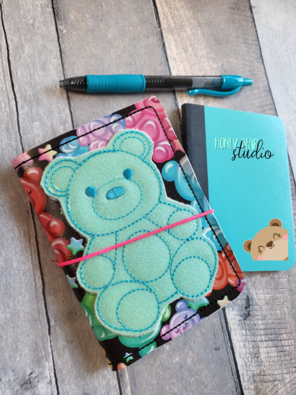 Gummy Bear Applique Jelly Cover for Mini Composition Book 5x7 DIGITAL – Honey Bear Studio