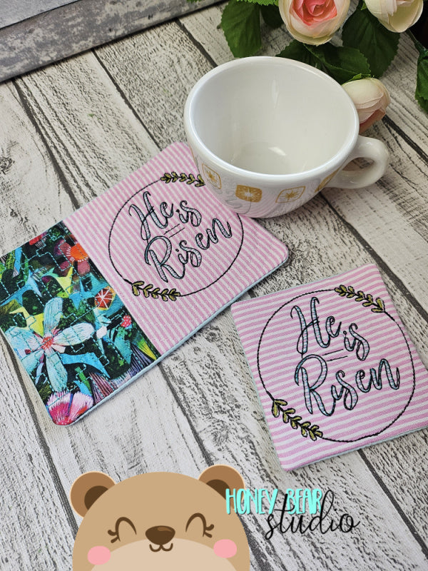 resurrection easter Jesus MUG RUG Coaster Set 4x4 5x7 Hoop – Honey Bear ...