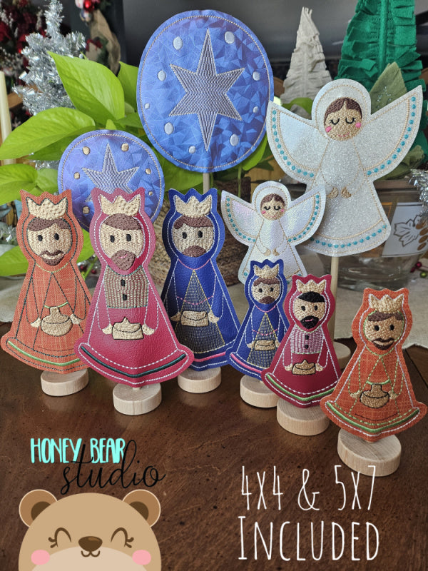 Kitsch Christmas Nativity MCM plant stakes stick signs 2 sizes for 4x4 ...