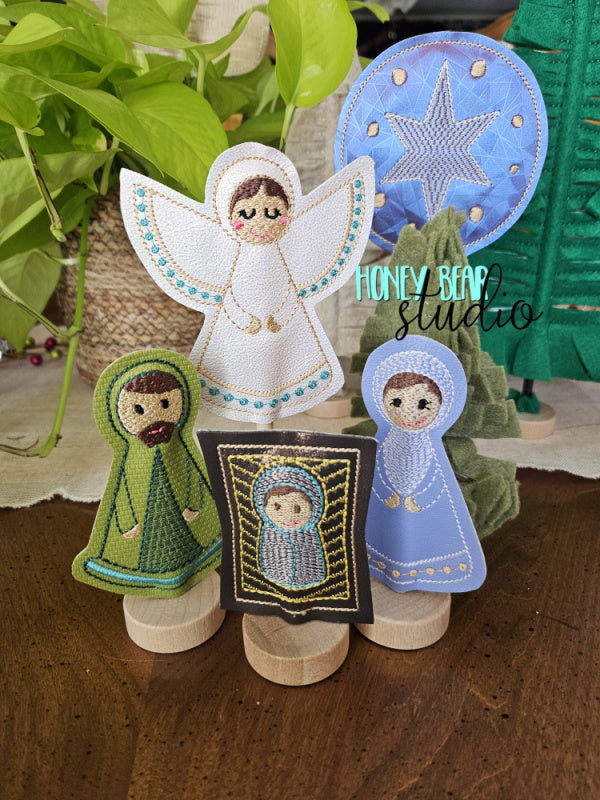 Kitsch Christmas Nativity MCM plant stakes stick signs 2 sizes for 4x4 ...