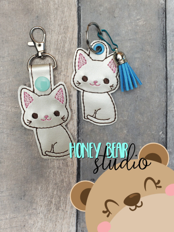 kawaii kitten 4 poses cute Snap Tab Eyelet SET DIGITALDOWNLOAD fun cat ...