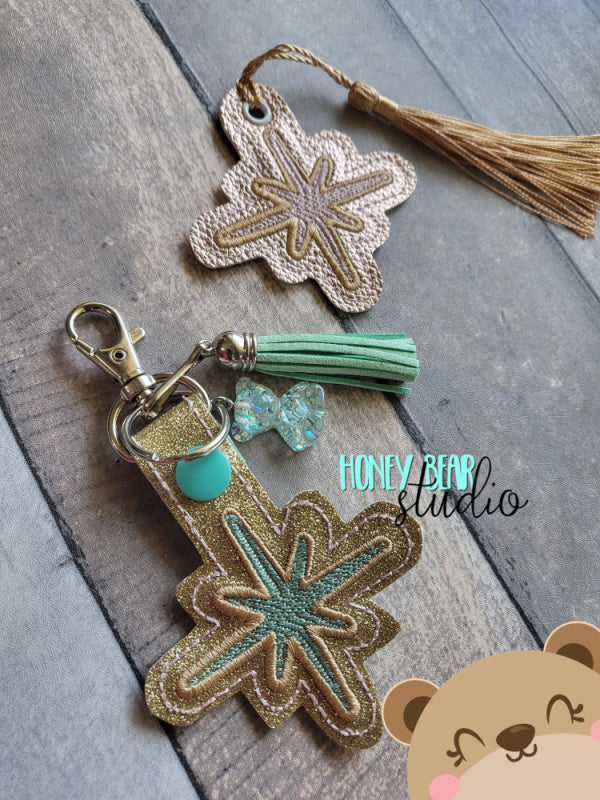 Starburst MCM atomic Mid Century key fob SnapTab SET DIGITAL DOWNLOAD ...