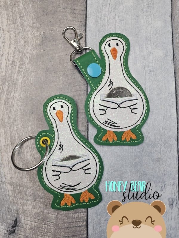 Untitled Porch Goose App QUARTER KEEPER Fob snap tab, or eyelet key fo ...