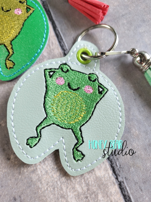kawaii lazy frog nap pond key Snap Tab Eyelet SET DIGITAL DOWNLOAD fun ...