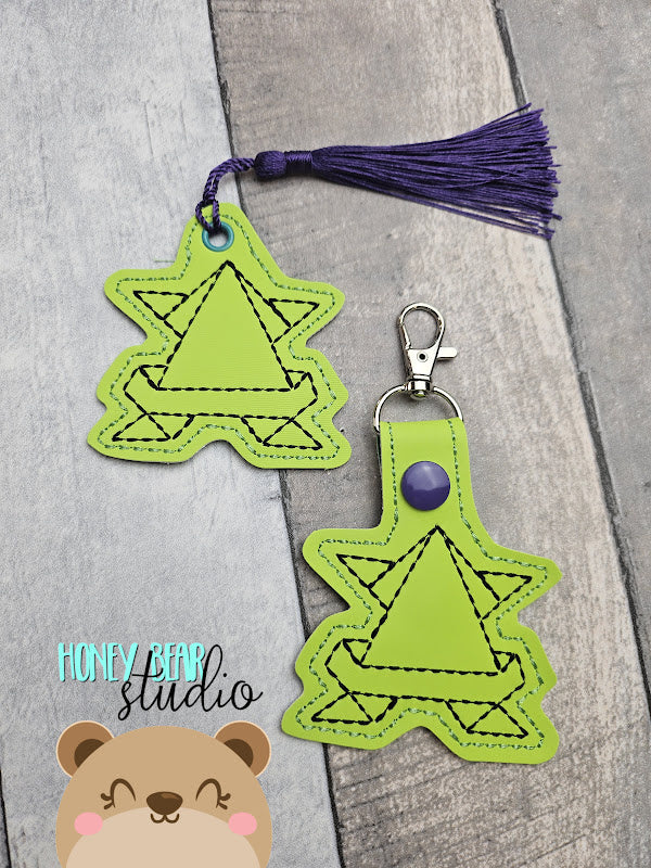 Origami Animal FROG Fob snap tab, or eyelet key fob set 4x4 DIGITAL DO ...