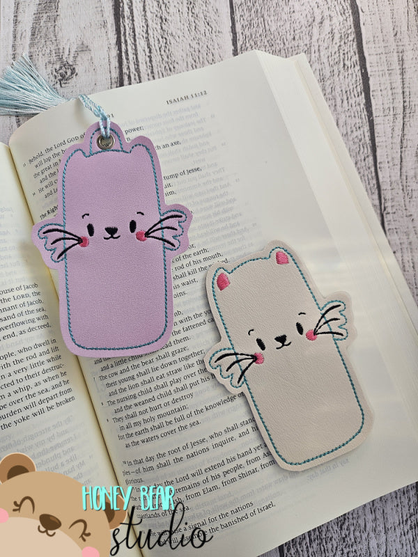Silly Kitty Cat Bookmark Set for 4x4 DIGITAL DOWNLOAD embroidery file ...