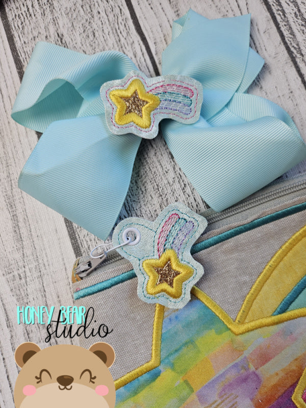 Stardust Starshine feltie SET, feltie, charm or zipper pull eyelet for ...