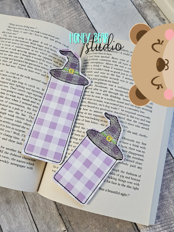 Simple Witch Hat Silhouette Bookmark for 4x4, 5x7 DIGITAL DOWNLOAD emb ...