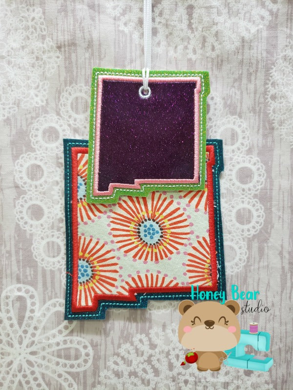 Honey Bear Studio States state of New Mexico Christmas Ornament SET ...