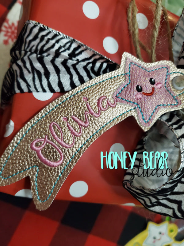 Little Shooting Star ornament gift tags, eyelet for 4x4 , 5x7 DIGITAL ...