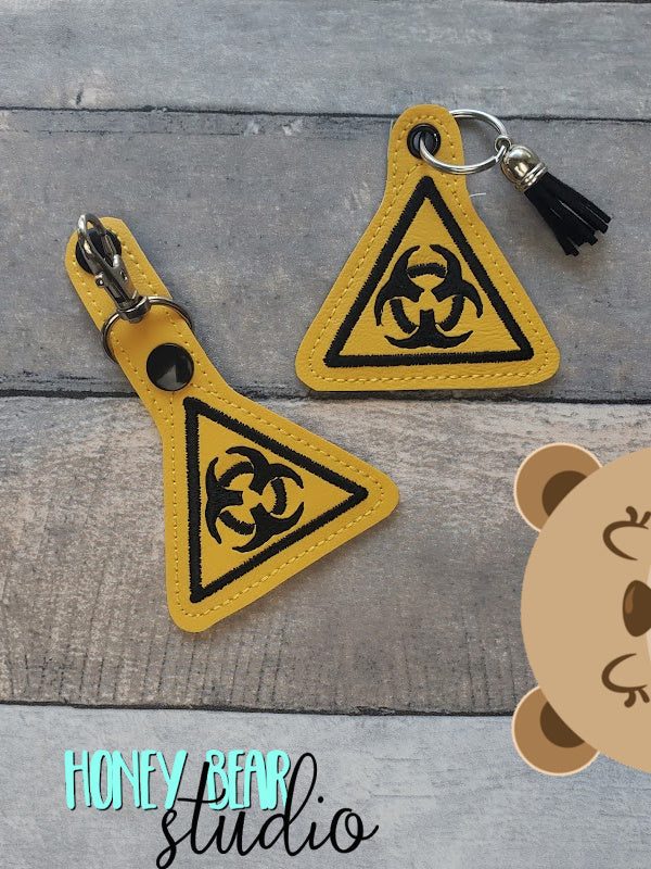 Bio Hazard Chemical Zombie Fob snap tab, or eyelet key fob set 4x4 DIG ...