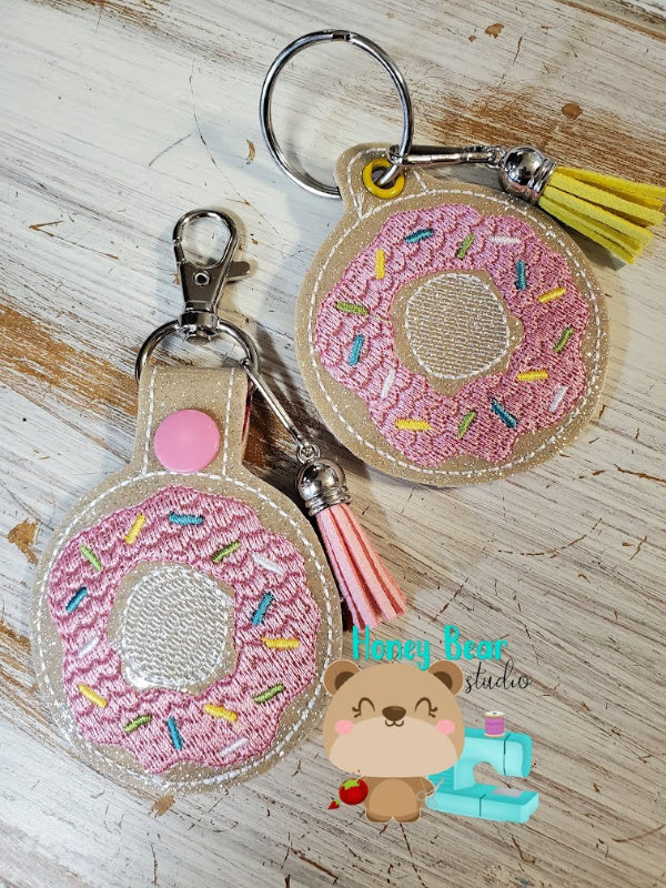 Iced Sprinkles Donut snap tab or eyelet for 4x4 DIGITAL DOWNLOAD embro ...