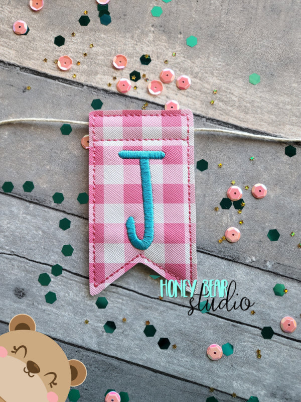 Font Alphabet Letter J Flag Banner Piece 4x4 DIGITAL DOWNLOAD embroide ...