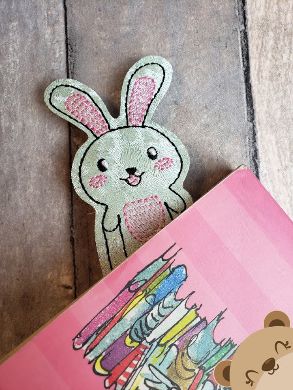 Cute Animal Happy Bunny Bookmark Regular for 4x4 DIGITAL DOWNLOAD embr ...