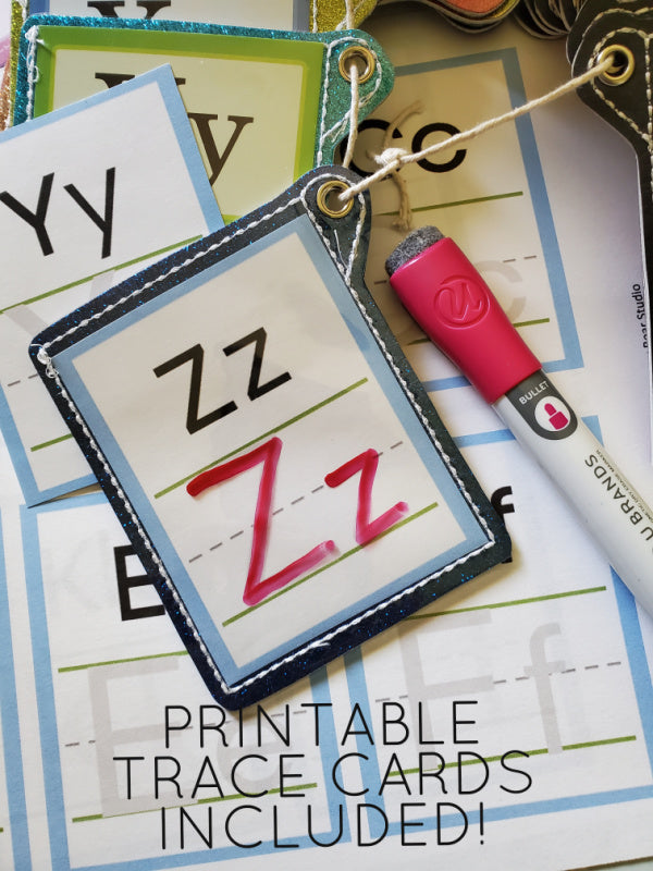 ABC card pocket set Alphabet Letter FULL SET! A to Z Chalkboard for 4x ...