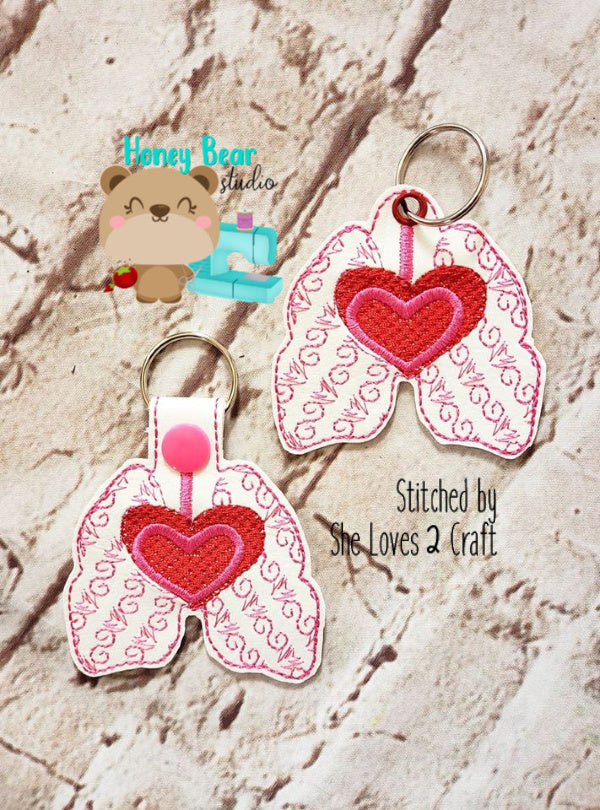 Respiratory Therapy Key Fob Set 4x4 Eyelet and Snap Tab included DIGIT ...